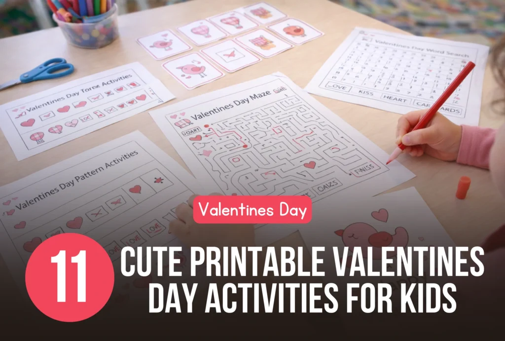 11 Cute Printable Valentines Day Activities for Kids